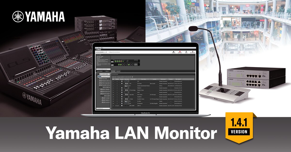 Yamaha LAN Monitor V1.4.1 for Windows released, followed by macOS ...